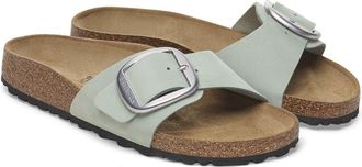 Birkenstock Madrid Big Buckle Nubuk Leather Pure Sage Schmale Weite Gr. EU 37