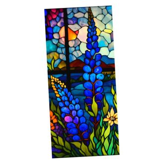 Cabilock 2st Bunte Blumen Wandtattoo Statisch Aufkleber Vintage Sichtschutzfolie Sch&auml;len Sichtschutzfolie F&uuml;r Das Badezimmer Abziehbilder Fensterfolie T&uuml;r Priv