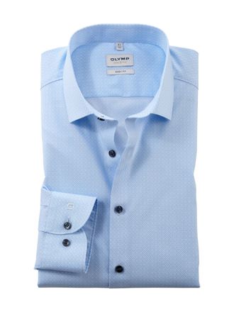 Olymp Herren Oberhemd Langarm Level Five,Rotationsdruck auf Uni,Level 5,22 Modern Kent,bleu 11,44