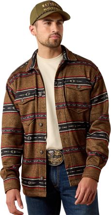Ariat Mens Caldwell Printed Shirt Jacket Long Sleeve in Toffee Serape, Size 2X-Large, by Ariat