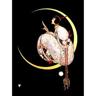 Wee Blue Coo Magazin-Cover 1917 Halbmond Frau Ungerahmter Kunstdruck 30x40 cm