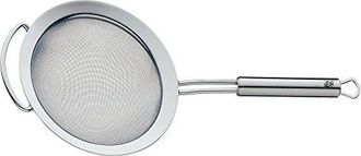 WMF Profi Plus Küchensieb 16 cm, mit Drahtgeflecht, Cromargan Edelstahl teilmattiert, Puderzuckersieb, spülmaschinengeeignet