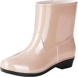 Generic Bottes de pluie en caoutchouc pour femme - Antid&eacute;rapantes et faciles &agrave; nettoyer - Doublure chaude - Confortable - Pour le travail de jardin - Style mu