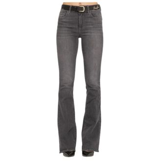 Liu Jo Ausgestellte High-Waist-Jeans mit Verzierungen - - Jeans - Damen - Grau - W32