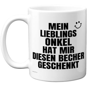 Stuff4 Mein Lieblings Onkel Tasse Nichte Neffe Geschenk - Lustige Geburtstagsgeschenke f&uuml;r Nichte Neffe, Geschenkidee - 11oz Kaffeetasse Keramik, Sp&uuml;lmaschin