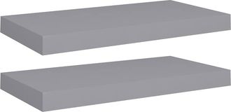 Generic Schwebendes Wandregal, 4 St&uuml;ck, MDF, Hochglanz-Wei&szlig;, Schwebendes Regal, 23/40/50/60/80/90/120 cm, Wandregal f&uuml;r Wohnzimmer/Arbeitszimmer/Bad/K&uuml;che (50