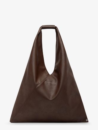 Maison Margiela Womens Handbag Leather-Effect Brown Polyurethane Handbags Hand Bags