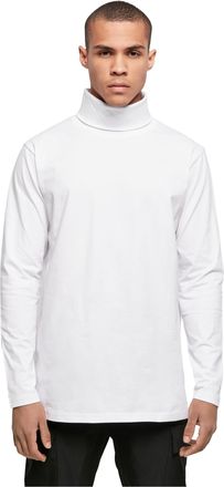 Build Your Brand Herren Langarm T-Shirt Turtle Neck LS, Farbe White, Größe XS