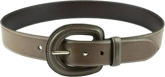 Sergio Gavazzeni ceinture Aloe &agrave; coutures contrastantes - Marron