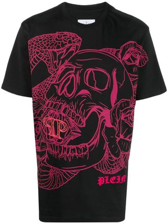 Philipp Plein T-Shirt mit Schlangen-Print - Schwarz