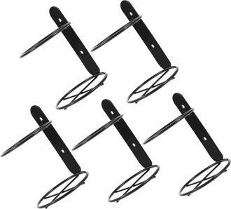 Cabilock 5 Stück Teiliges Metall Weinregal Wandhalterung Einzel Flaschenhalter Robuster Wand Weinflaschen Display Organizer Platzsparend für Küche Bar Wohnzimm