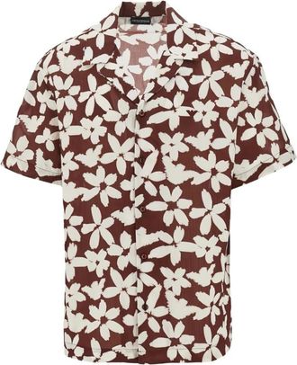 Emporio Armani Homme, Chemises, Rouge, Taille: M Short Sleeve Shirt