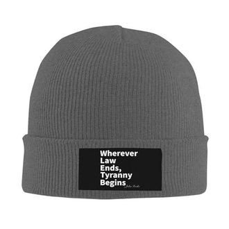 Generic L&agrave; O&ugrave; La Loi SArr&ecirc;te, La Tyrannie Commence. Unisex Bonnets Hiver Coupe-Vent Bonnet De P&ecirc;cheur Chaud Skull Cap pour Jogging Course &Agrave; Pied Toutes Les Sa