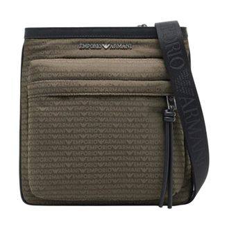 Emporio Armani Homme, Sacs, Vert, Taille: ONE Size Monogram Jacquard Crossbody Bag