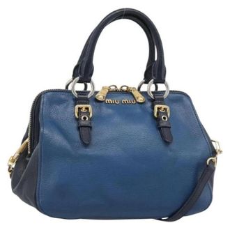 Miu Miu Sac &agrave; main Pre-owned - Femme - Pre-owned - Bleu - Taille: ONE Size