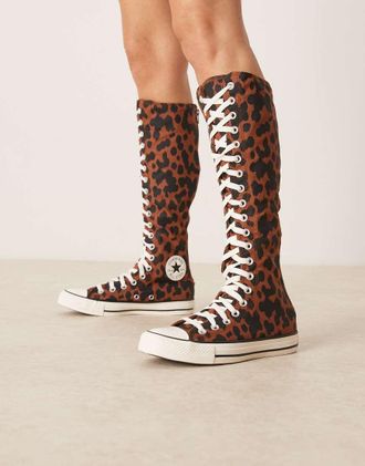 Converse Chuck Taylor All Star XX-Hi - Sneaker mit Kuhfellmuster in Braun und Schwarz-Bunt