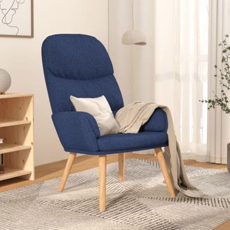 vidaXL Chaise de relaxation Bleu Tissu Vidaxl