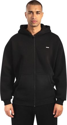Smilodox Hoodie Herren Cedrik, Oversize Kapuzenpullover Langarm Hoody Sweatshirt mit Front-Zipper, K&auml;ngurutasche, graviertem Metallabel, weiches Material, idea