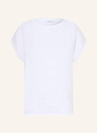 Darling Harbour Darling Harbour T-Shirt Im Materialmix Mit Leinen weiss