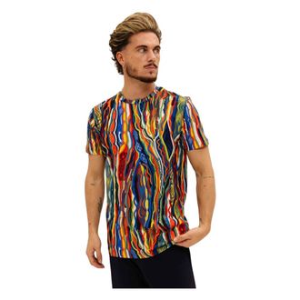 Carlo Colucci C3409 101 T-Shirt - - Tops - Herren - Mehrfarbig - M