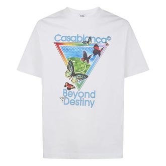 Casablanca Tennis Club Beyond Destiny Classic T-Shirt - - Tops - Herren - Wei&szlig; - L