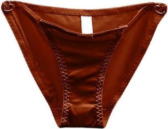 Generic Culotte Femme sans Couture Culotte Taille Basse Slip Dentelle Fran&ccedil;aise &agrave; Noeud D&eacute;coupe Taille Basse Satin sans Couture Bouton Pure D&eacute;sir Lingerie Sho