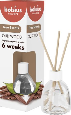 Bolsius Bolsius True Scents - Duftst&auml;bchen Raumduft Diffuser - Oud-Holz - 1 Stk. - 60 ml - bis zu 6 Wochen - Haus Parf&uuml;m - mit Nat&uuml;rlichen Extrakten