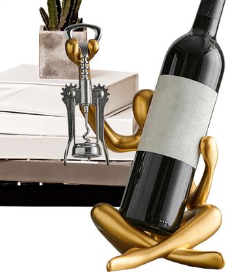 Generic Weinflaschenhalter, Arbeitsplatte f&uuml;r Weinregal | Harz-Weinst&auml;nder ohne Flaschen&ouml;ffner, freistehende hohle Statue Ornament f&uuml;r Weindekoration, f&uuml;r Bar