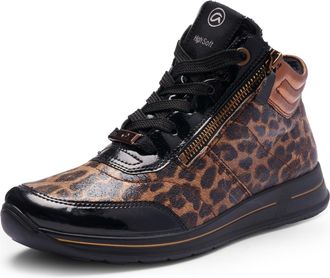 Ara Damen Osaka 2.0 Sneaker, SCHWARZ,Nuts,Mocca, 38.5 EU Weit