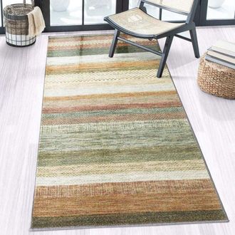 Floordirekt Teppich-Läufer auf Maß Naxos Beige-Rot 80 x 350 cm