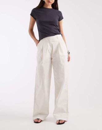 Tommy Jeans Pantalon chino ample - Cr&egrave;me-Blanc