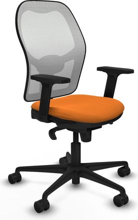 Piqueras y Crespo Schreibtischstuhl Orange Jorquera mit 2D-Armlehnen, h&ouml;henverstellbare Lendenwirbelst&uuml;tze, ausgestattet mit Sincro 5 Positionen und injiziertem Schaums