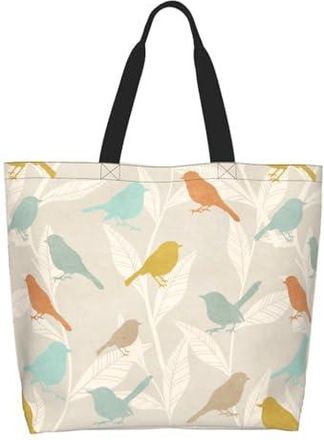 Generic Feuilles DOiseaux Sac A Main Femmes Grand Tote Bag D&eacute;contract&eacute; Sac Fourre-Tout Pour Plage Voyage Universit&eacute;
