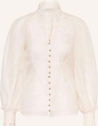 Zimmermann Bluse Rebellion Mit Leinen weiss