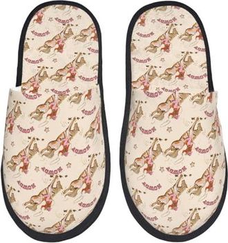 Generic Imprimé Howdy Cowgirl Pantoufle Maison Pantoufles En Peluche Chauds Slippers Pour Unisex Femme Intérieur L