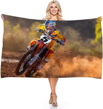 Generic Motorrad Duschtuch Handtuch Strandtuch 70 X140cm,Mikrofaser HandtuchMotocross Motorcycles Badetuch Für Erwachsene Strandtuch (A2,70x140cm)