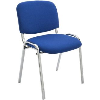 Clp Chaise invit&eacute;e rembourr&eacute;e dans une chaise en tissu couleurs chrom&eacute;es chrom&eacute;es &eacute;l&eacute;gantes Couleur : Bleu