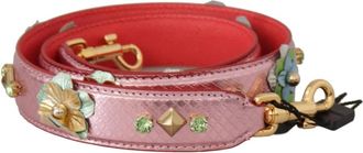 Dolce & Gabbana Rosa Leder Studded Schulterriemen - - Bags - Damen - Rosa - ONE SIZE