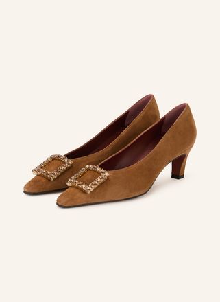 FESTA Festa Pumps Naelle Mit Schmucksteinen braun