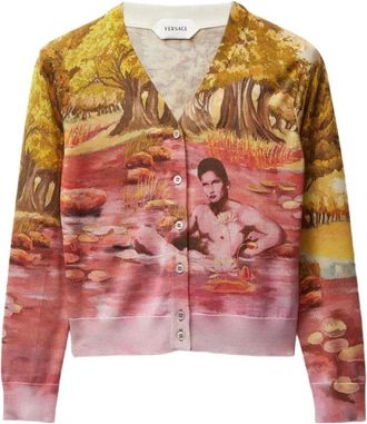 Versace Femme, Pulls, Multicolore, Taille: 38 FR V-neck Cardigan