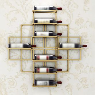 Generic Weinregal: Wandregal zur Präsentation von Weinflaschen, Ausstellungsregal für Weinregale zur Wandmontage