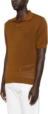 Tagliatore Homme, Tops, Brun, Taille: XL Polo Finlay en coton crochet&eacute;