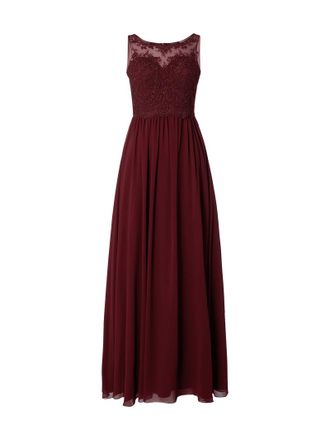 Laona Abendkleid mit Ziersteinen und floralen Stickereien