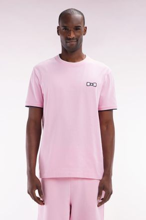 Eden Park T-shirt En Coton Rose Broderie Noeud Papillon Coupe D&eacute;contract&eacute;e