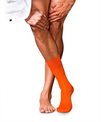 Falke Herren Socken No. 2 M So Kaschmir einfarbig 1 Paar, Orange Red Clay 8095, 43-44