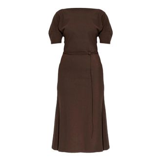 Christophe Lemaire Off Shoulder Dress - - Dresses - Damen - Braun - S