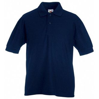 Fruit Of The Loom Polo à manches courtes unisexe pour enfant 65/35 - Bleu - 14 ans