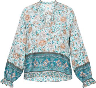 Usha Bluse Frauen aqua mehrfarbig