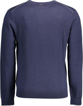 Napapijri Logo-Embroidered Wool Sweater - Blue