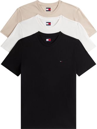 Tommy Jeans Herren TJM Xslim 3 Pack Tee EXT Dm0Dm21579 S/S T-Shirt, Multi (Black/Gulf Sand/Ecru), XXL
